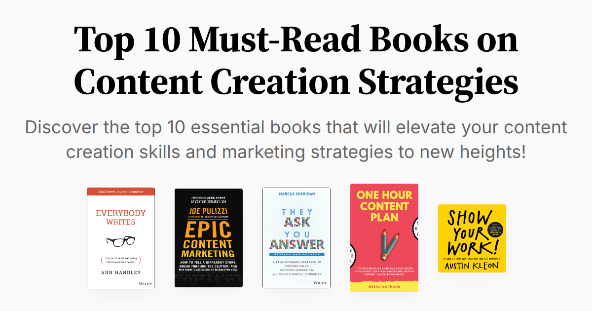 Top 10 Must-Read Books on Content Creation Strategies | Summary & Audio