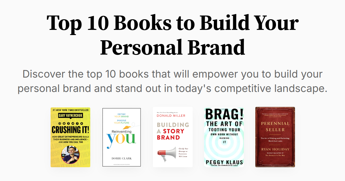 Top 10 Books to Build Your Personal Brand | Summary & Audio