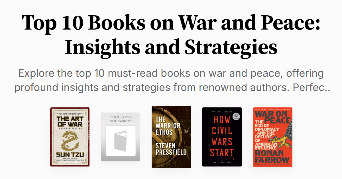 Top 10 Books on War and Peace: Insights and Strategies | Summary & Audio