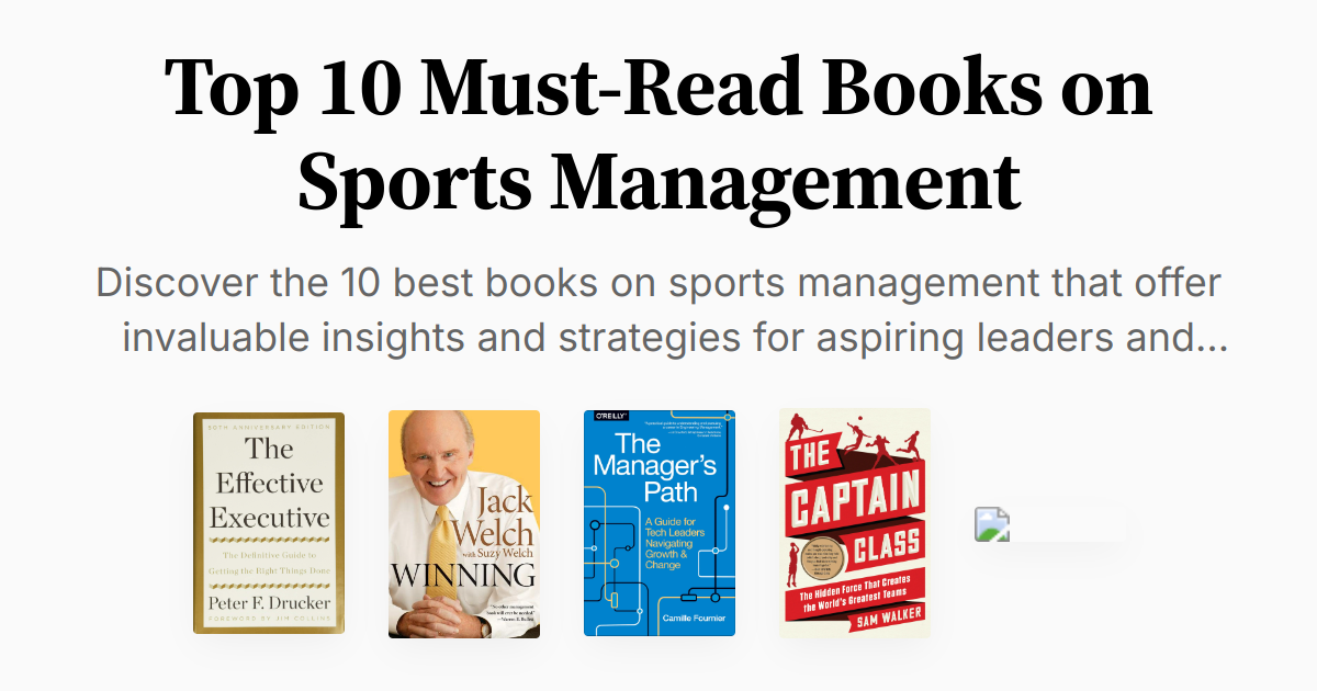 Top 10 Must-Read Books on Sports Management | Summary & Audio