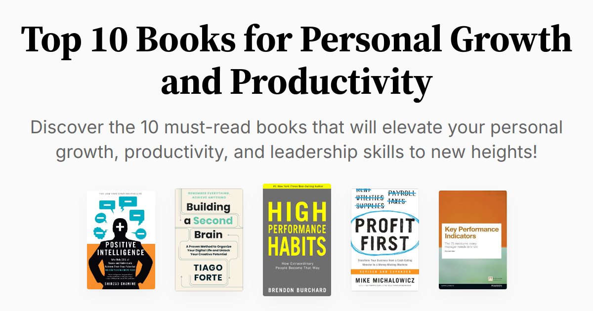 Top 10 Books for Personal Growth and Productivity | Summary & Audio