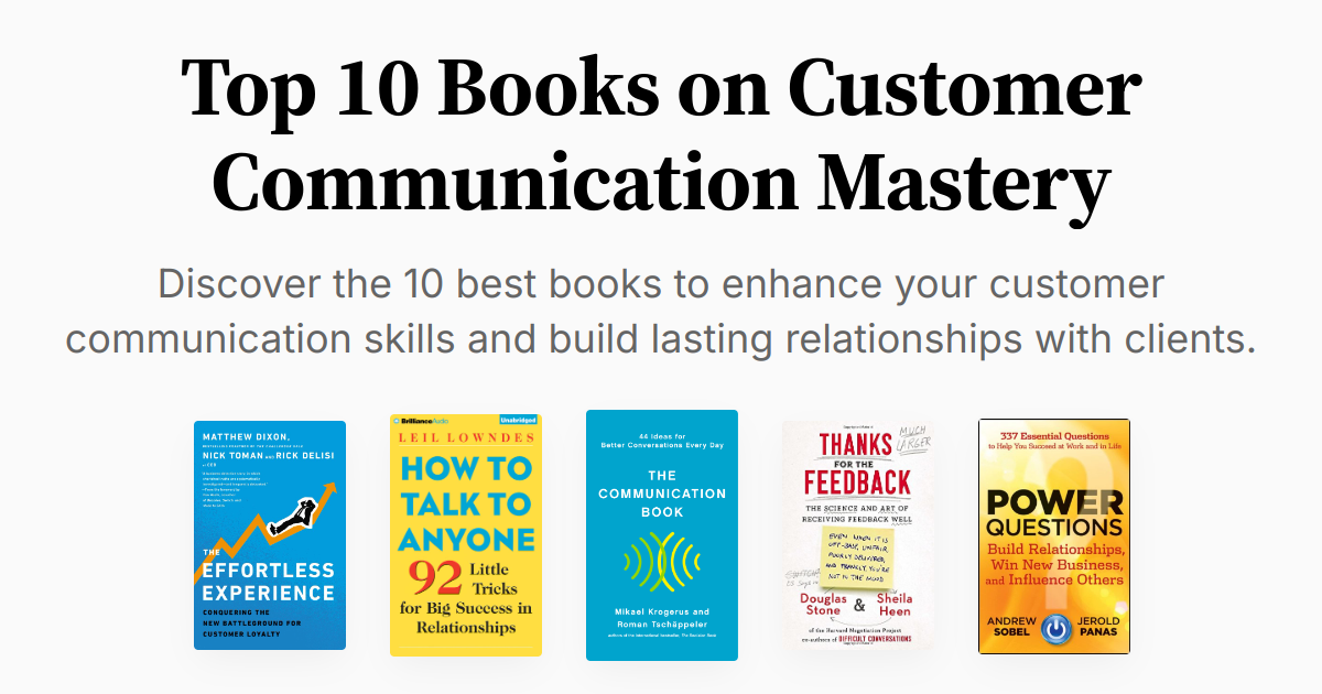 Top 10 Books on Customer Communication Mastery | Summary & Audio