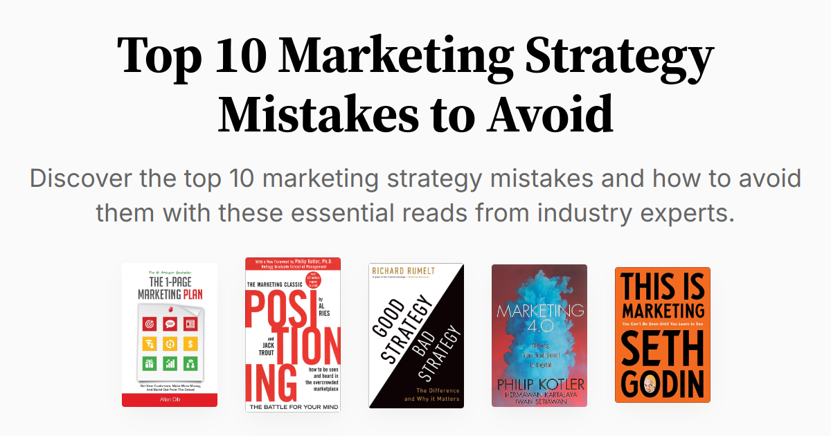 Top 10 Marketing Strategy Mistakes to Avoid | Summary & Audio