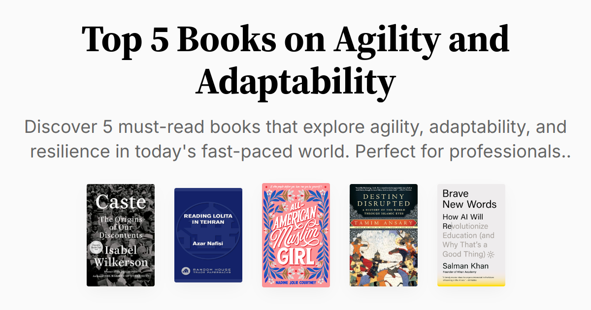Top 5 Books on Agility and Adaptability | Summary & Audio