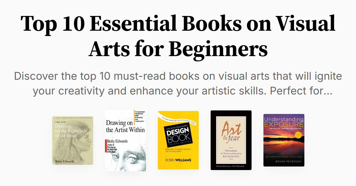 Top 10 Essential Books on Visual Arts for Beginners | Summary & Audio
