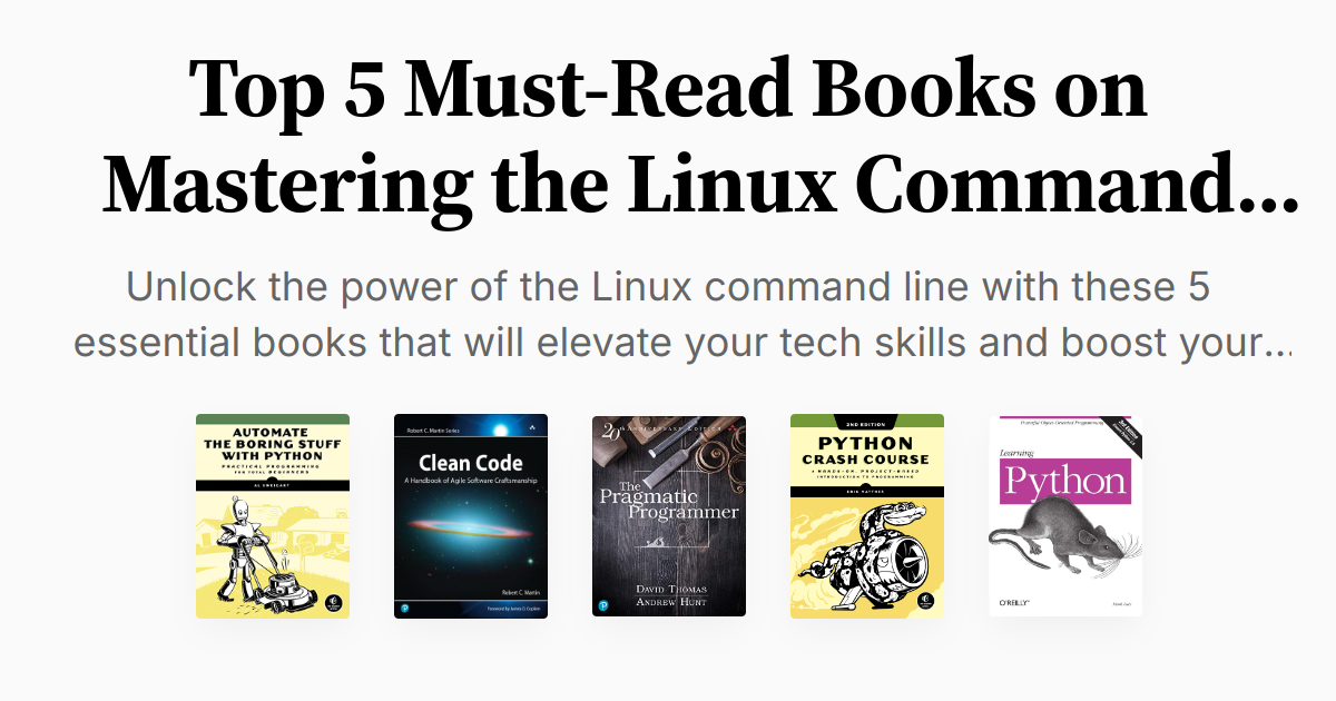 Top 5 Must-Read Books on Mastering the Linux Command Line | Summary & Audio