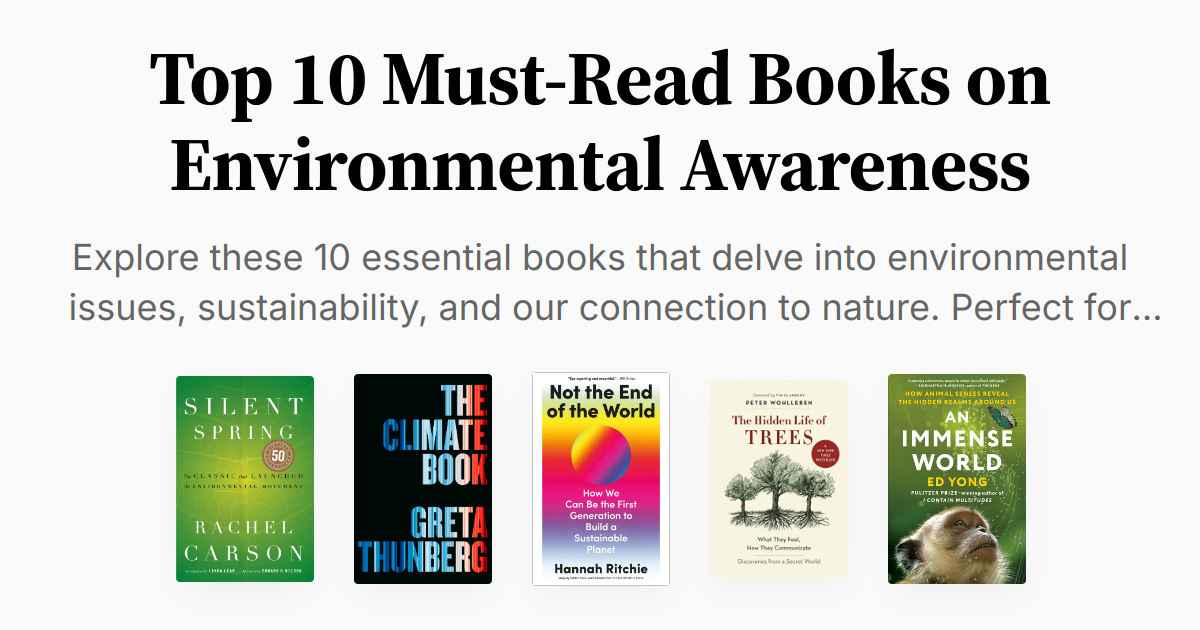 Top 10 Must-Read Books on Environmental Awareness | Summary & Audio