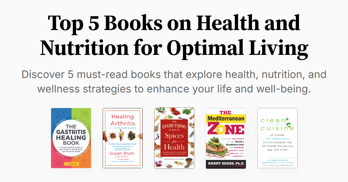 Top 5 Books on Health and Nutrition for Optimal Living | Summary & Audio