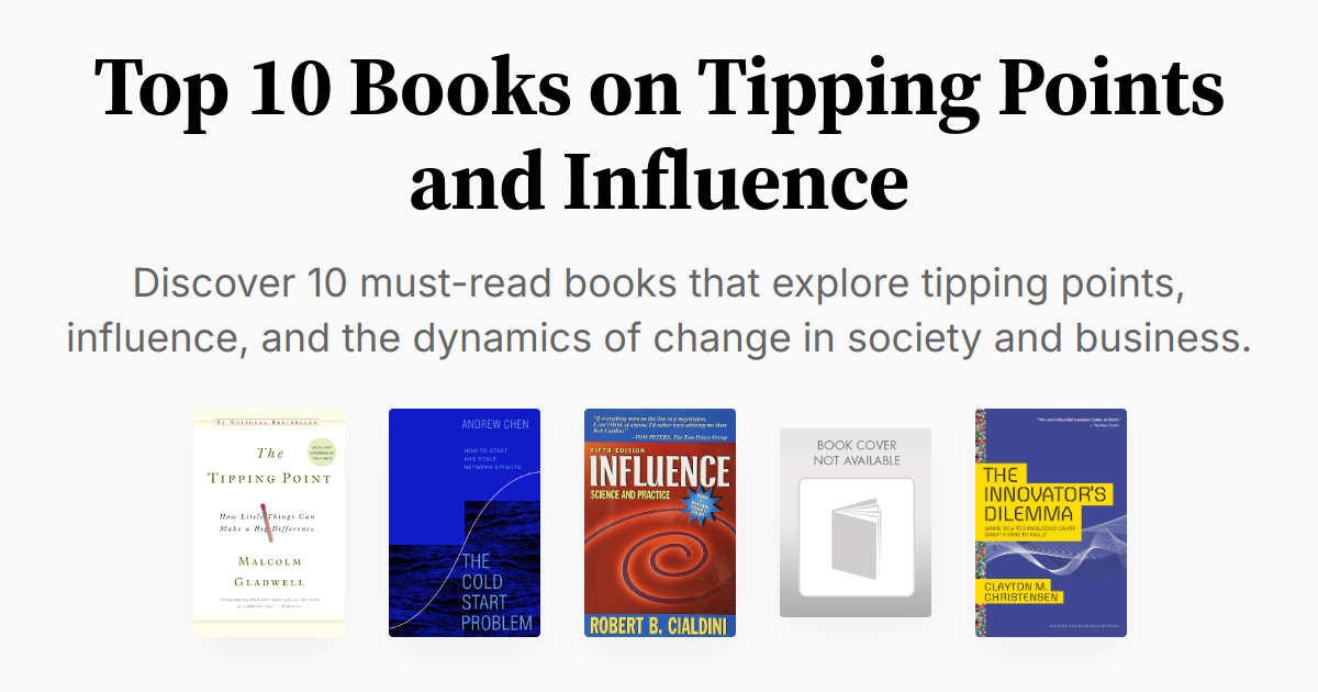 Top 10 Books on Tipping Points and Influence | Summary & Audio