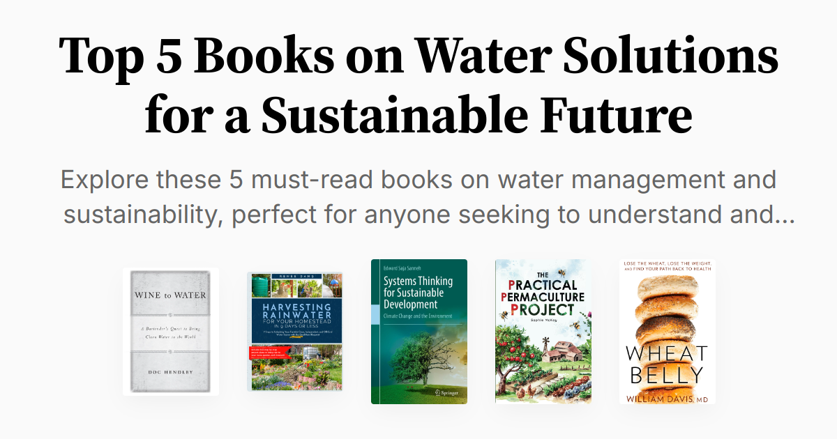 Top 5 Books on Water Solutions for a Sustainable Future | Summary & Audio