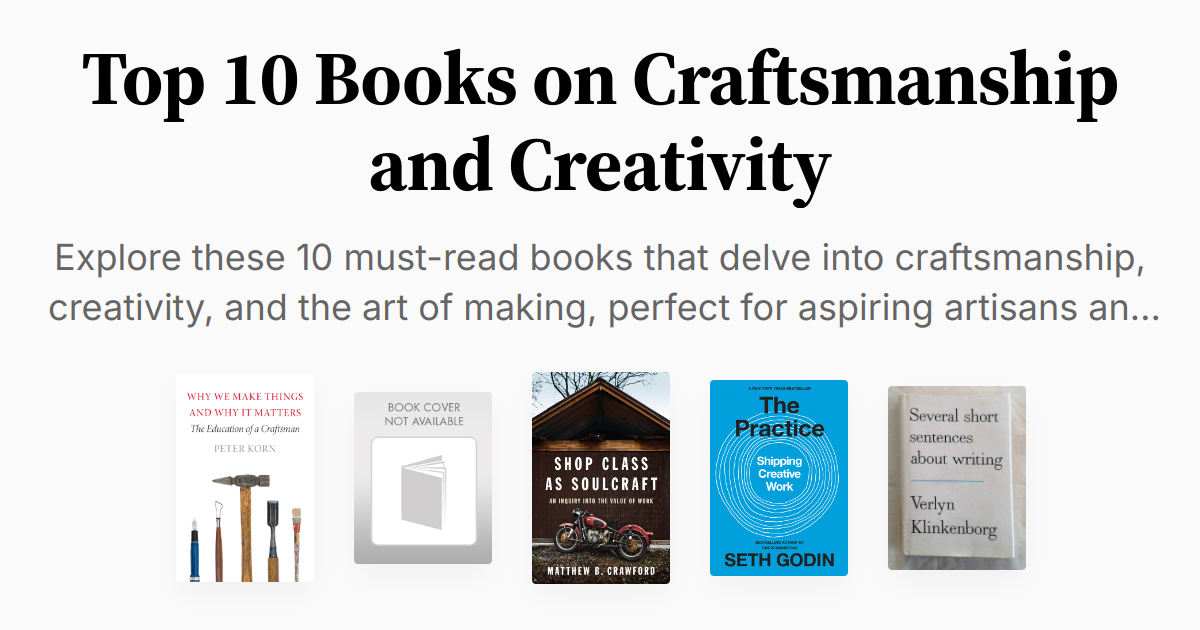 Top 10 Books on Craftsmanship and Creativity | Summaries & Audio