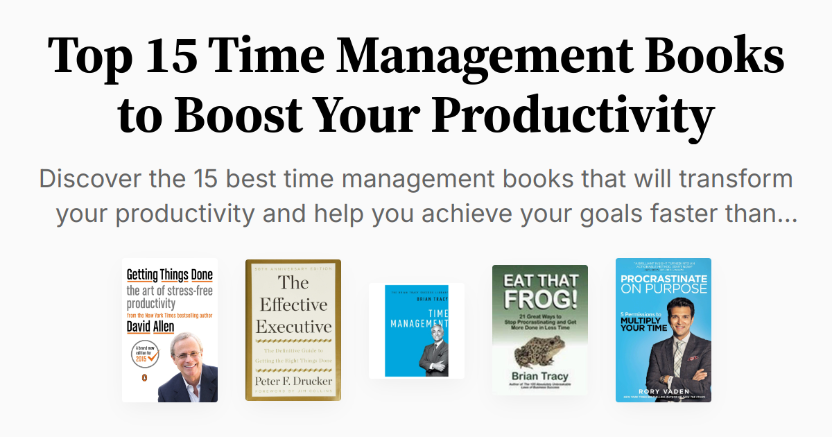 Top 15 Time Management Books to Boost Your Productivity | Summary & Audio