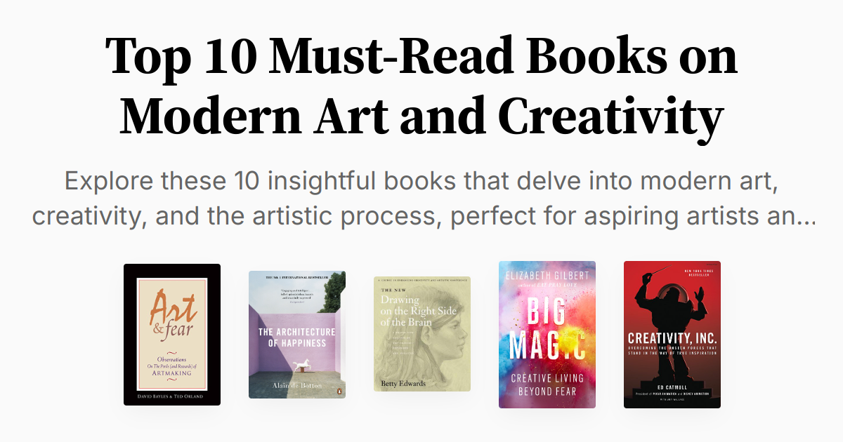 Top 10 Must-Read Books on Modern Art and Creativity | Summary & Audio