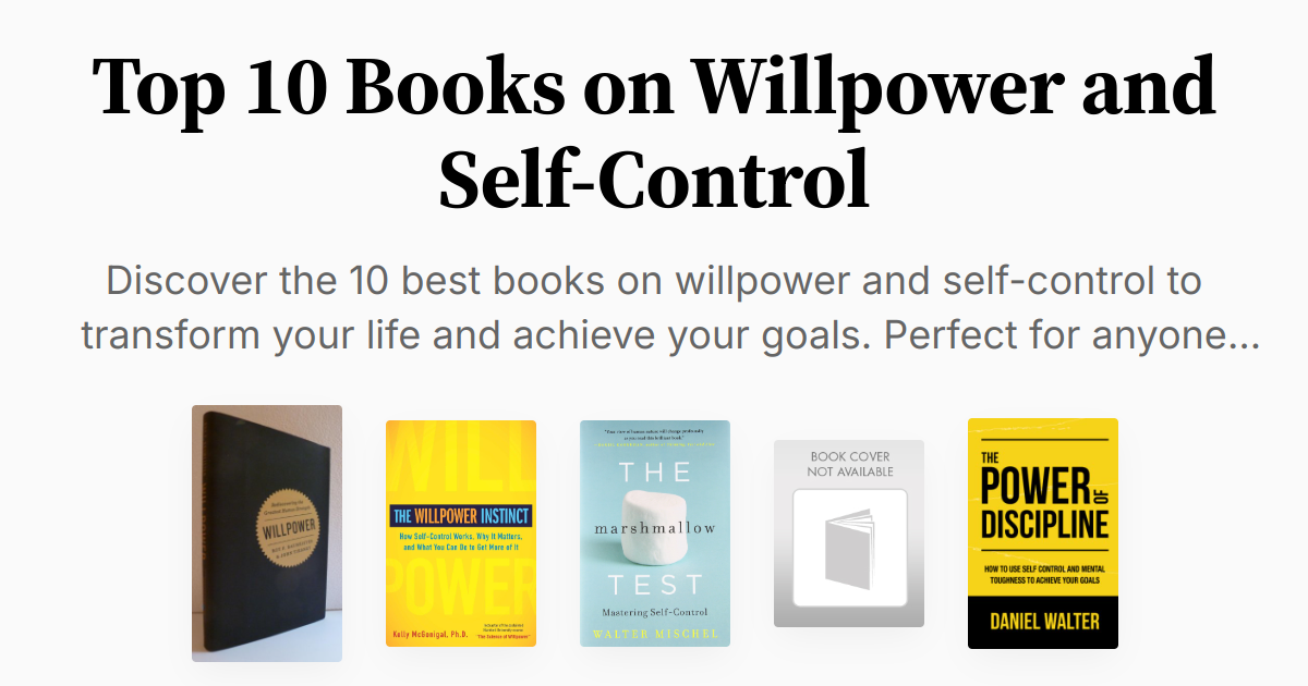 Top 10 Books on Willpower and Self-Control | Summary & Audio