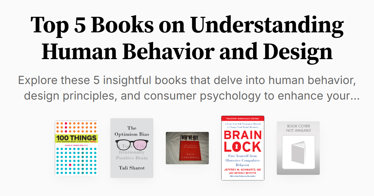 Top 5 Books on Understanding Human Behavior and Design | Summary & Audio