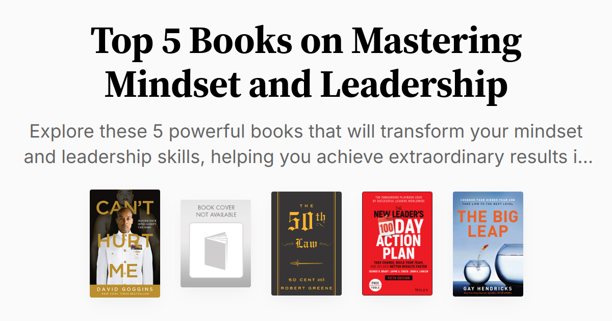 Top 5 Books on Mastering Mindset and Leadership | Summary & Audio