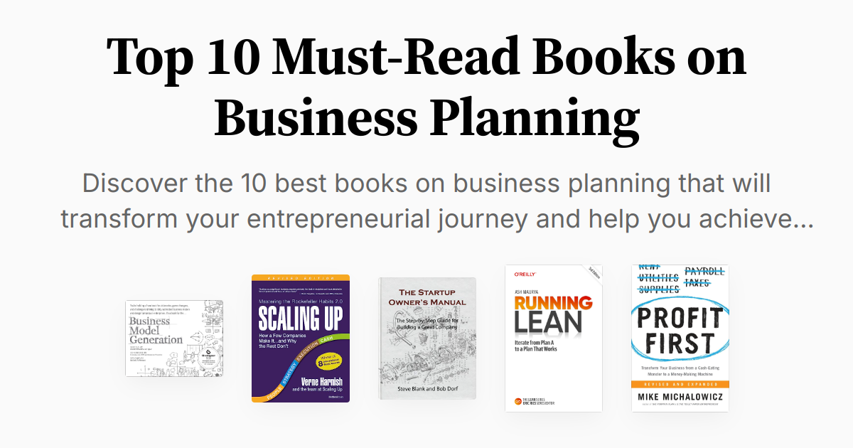 Top 10 Must-Read Books on Business Planning | Summary & Audio