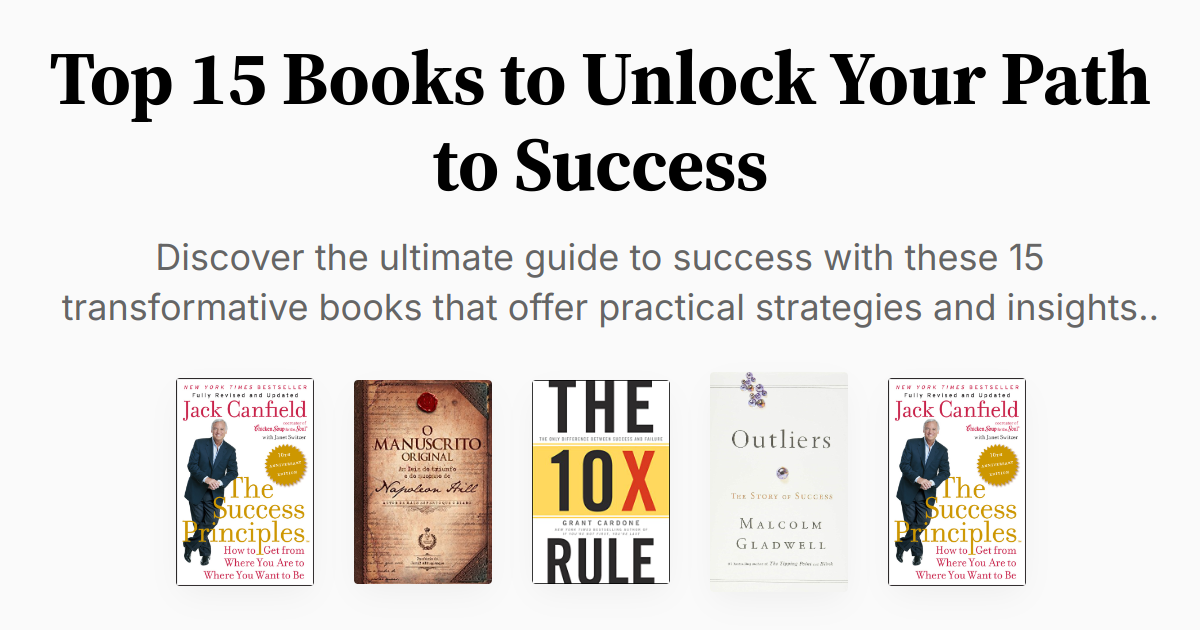 Top 15 Books to Unlock Your Path to Success | Summary & Audio