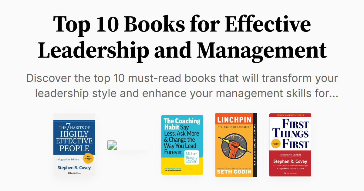 Top 10 Books for Effective Leadership and Management | Summary & Audio