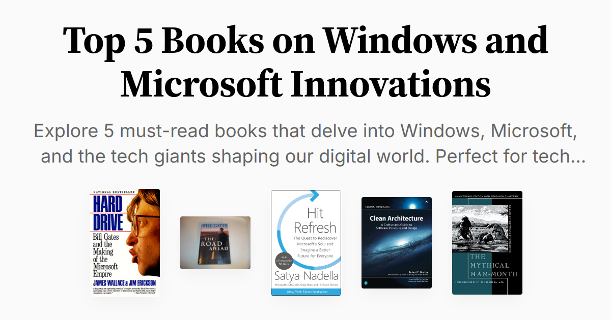 Top 5 Books on Windows and Microsoft Innovations | Summary & Audio