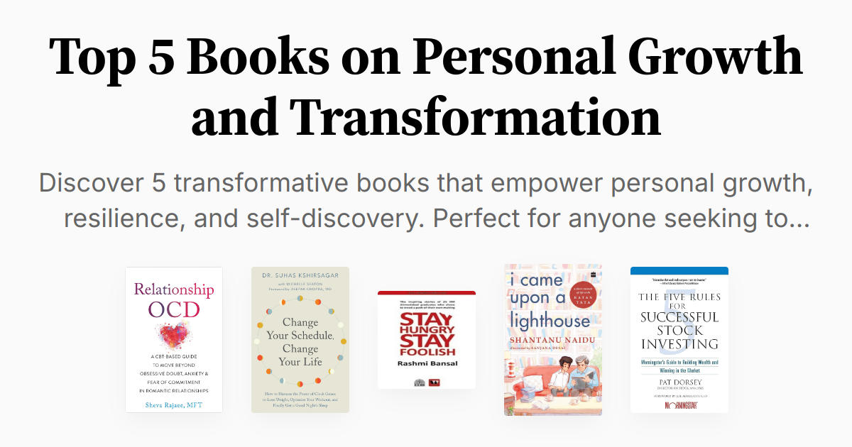 Top 5 Books on Personal Growth and Transformation | Summary & Audio
