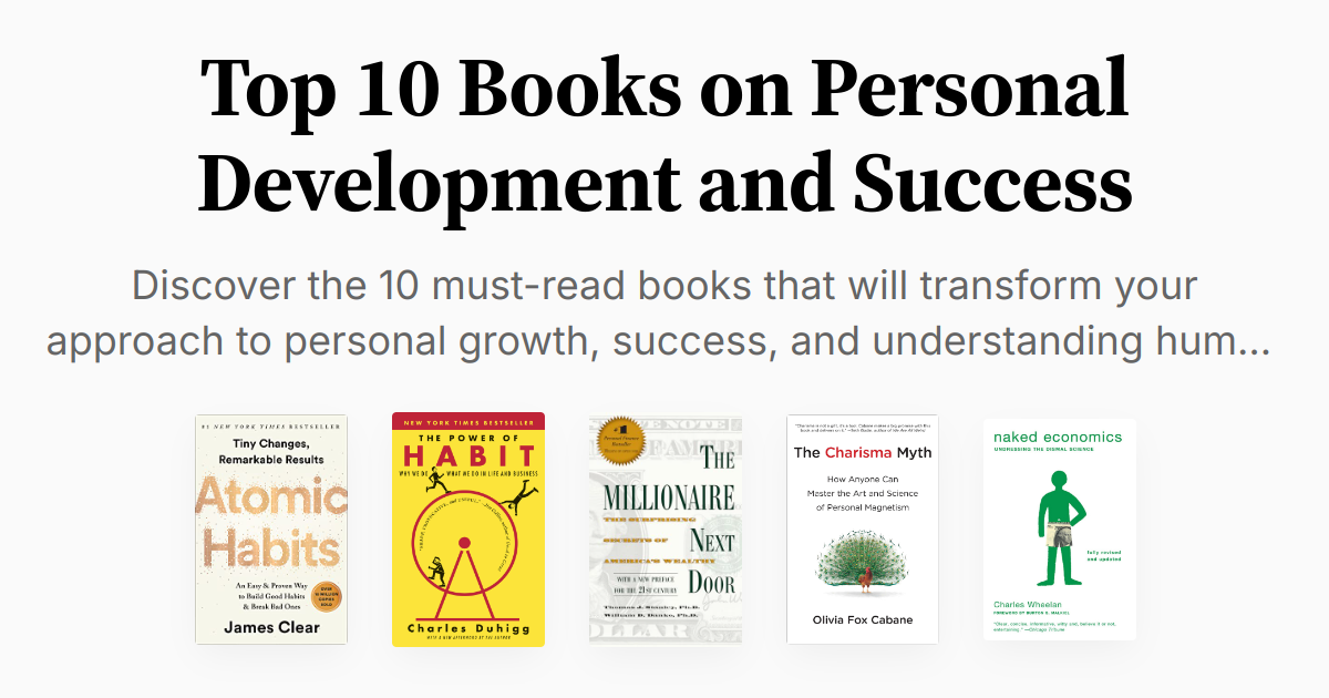 Top 10 Books on Personal Development and Success | Summaries & Audio