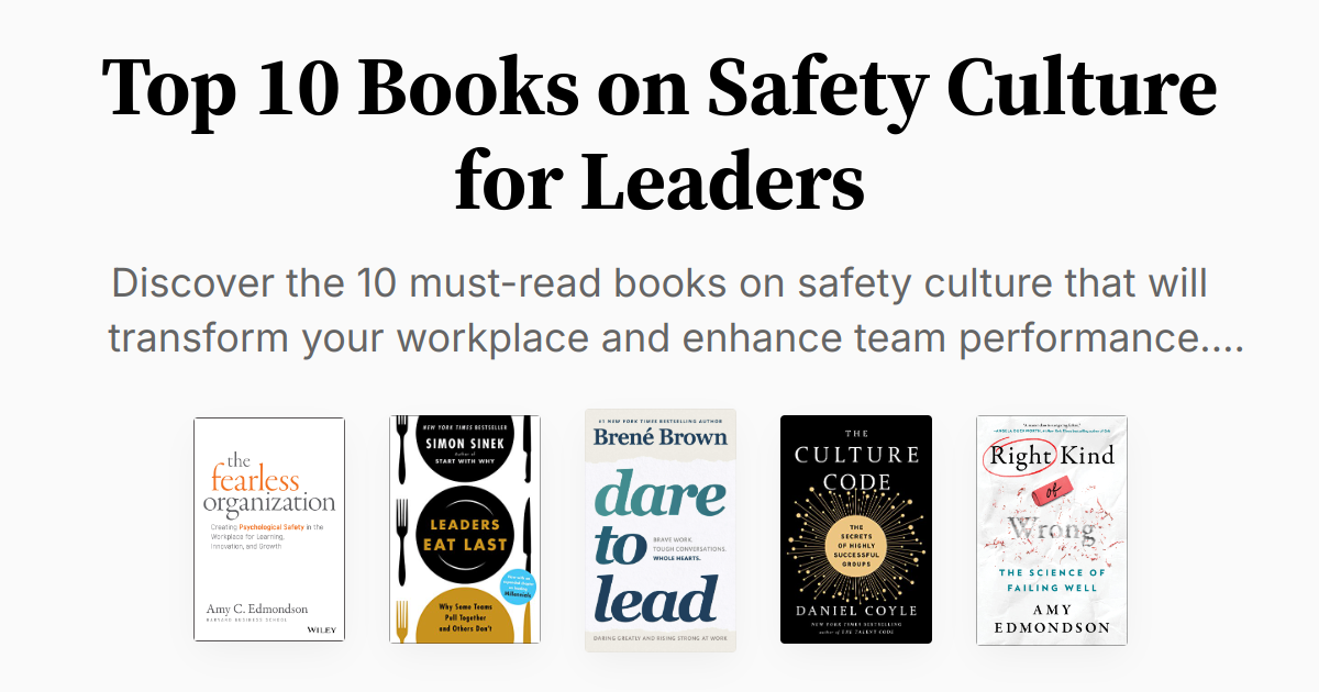 Top 10 Books on Safety Culture for Leaders | Summary & Audio