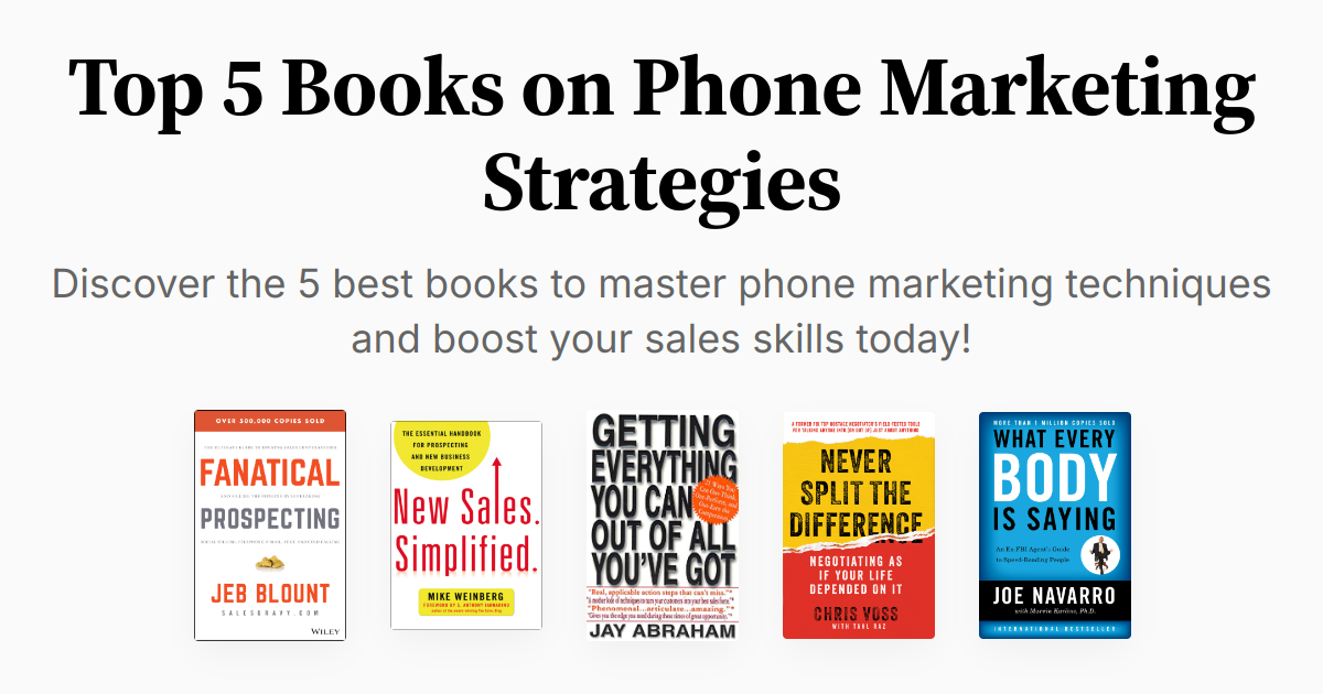 Top 5 Books on Phone Marketing Strategies | Summary & Audio