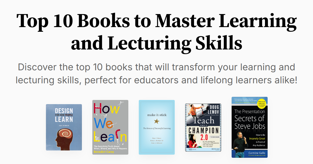 Top 10 Books to Master Learning and Lecturing Skills | Summary & Audio