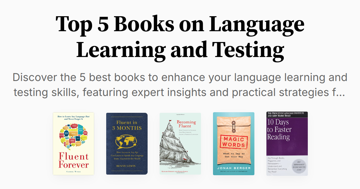 Top 5 Books on Language Learning and Testing | Summary & Audio