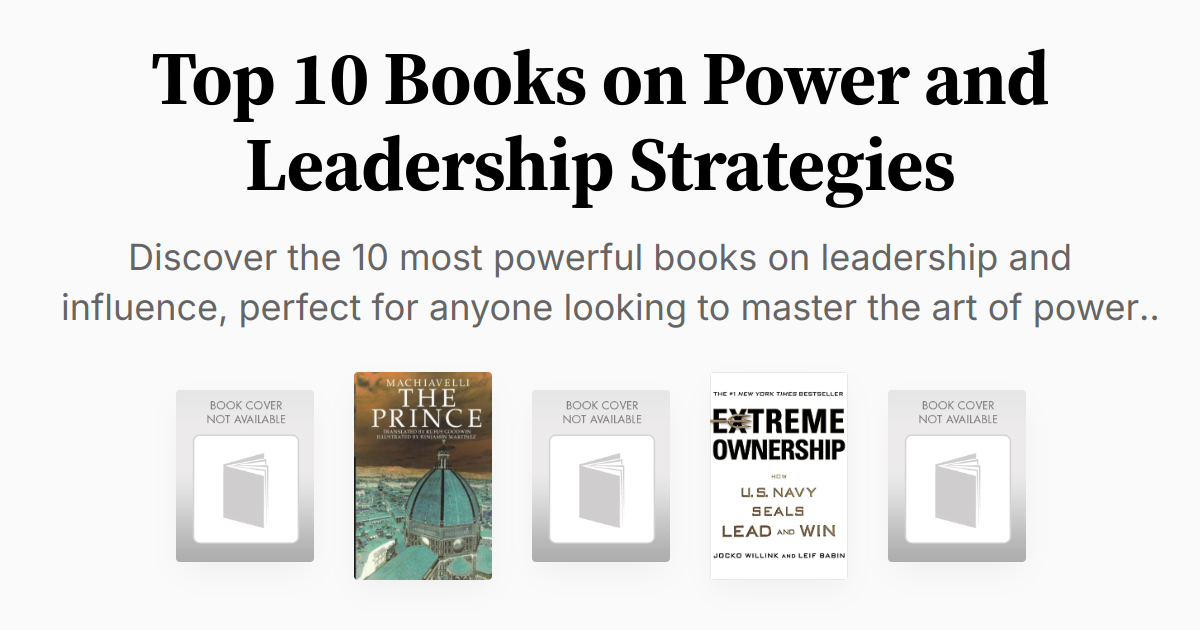 Top 10 Books on Power and Leadership Strategies | Summary & Audio
