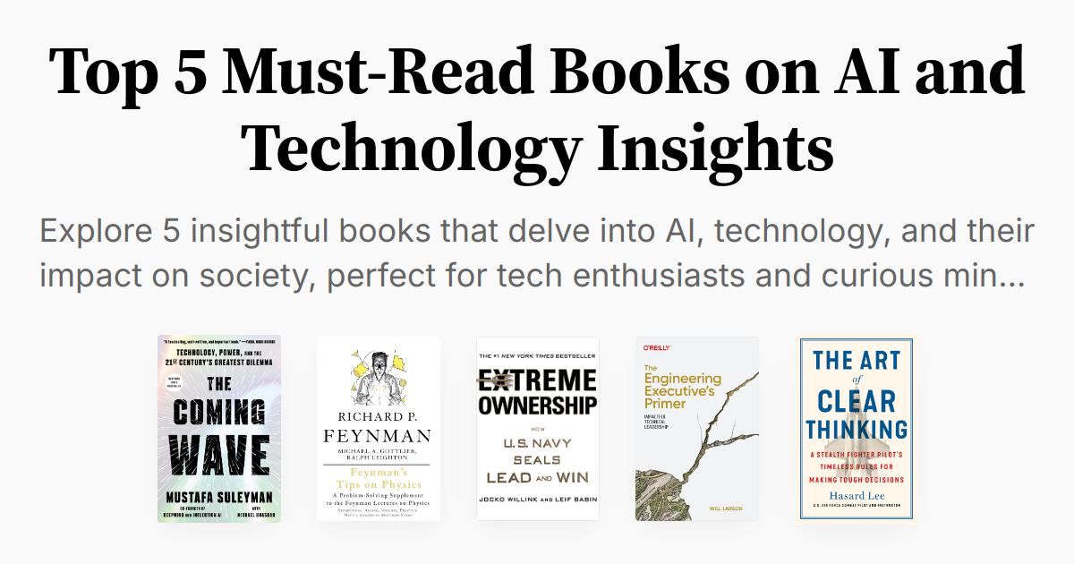 Top 5 Must-Read Books on AI and Technology Insights | Summary & Audio