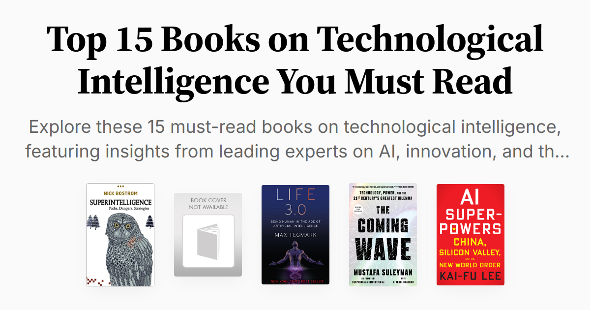 Top 15 Books on Technological Intelligence You Must Read | Summary & Audio
