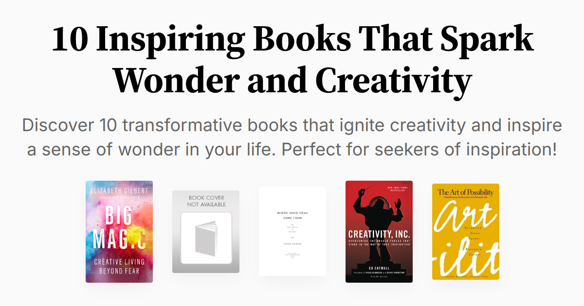 10 Inspiring Books That Spark Wonder and Creativity | Summary & Audio