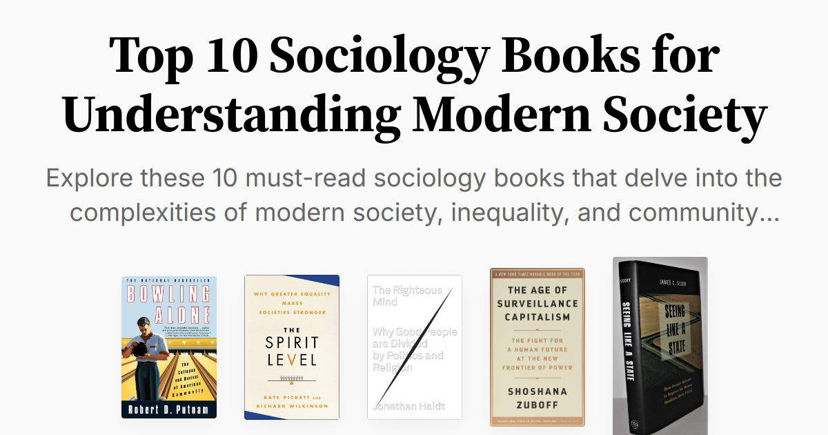Top 10 Sociology Books for Understanding Modern Society | Summary & Audio