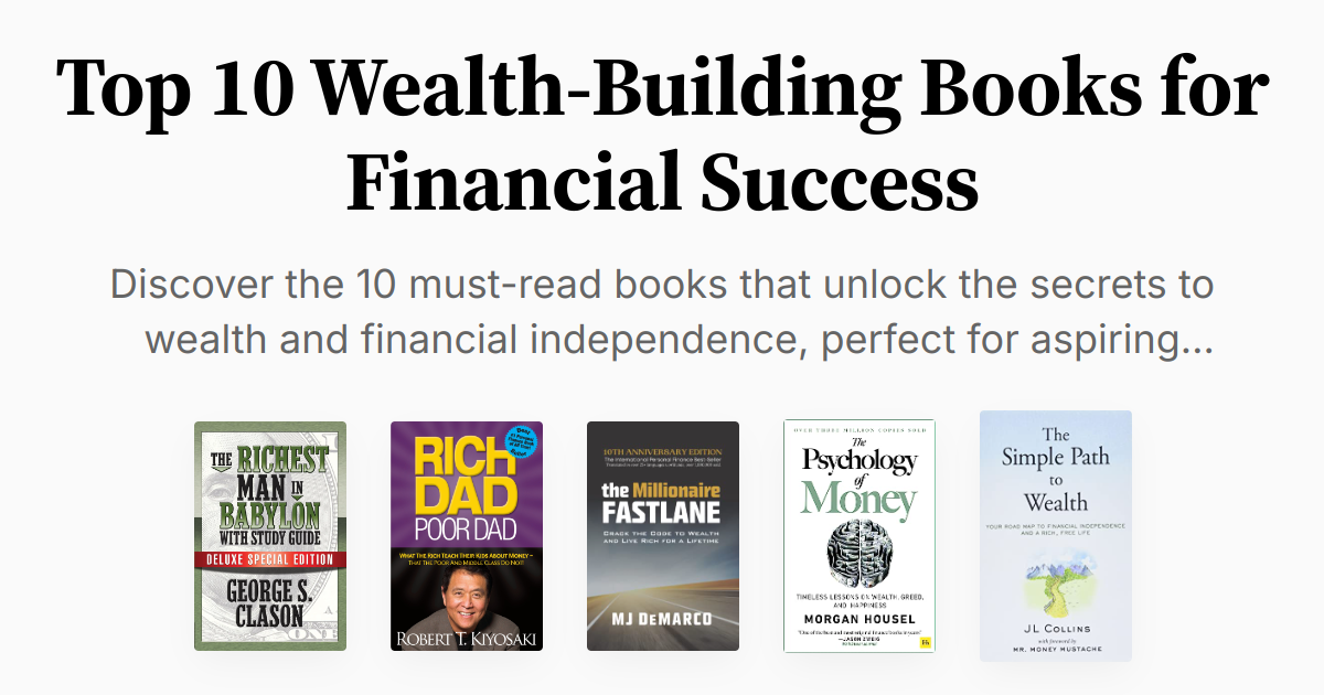 Top 10 Wealth-Building Books for Financial Success | Summary & Audio