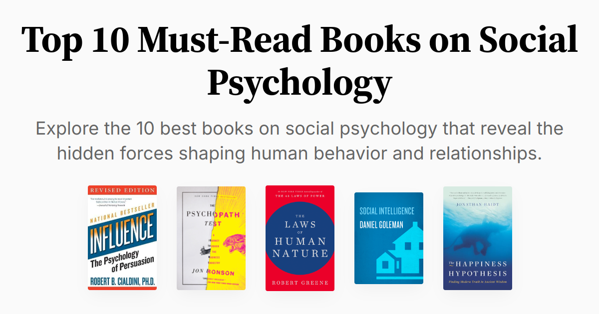 Top 10 Must-Read Books on Social Psychology | Summary & Audio