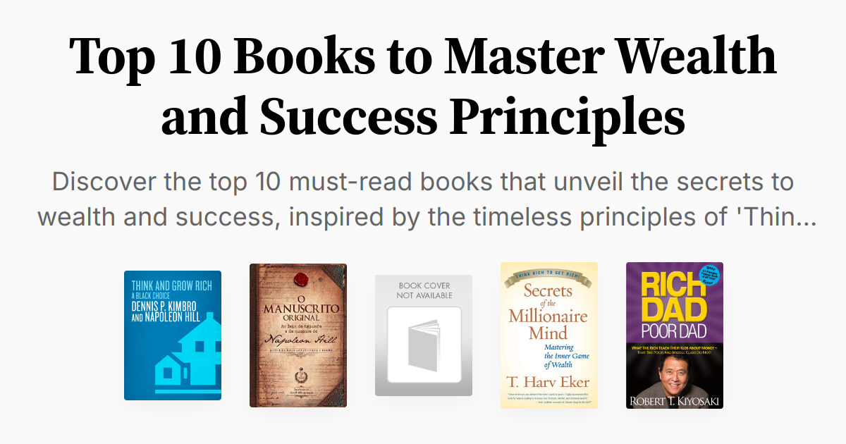 Top 10 Books to Master Wealth and Success Principles | Summary & Audio