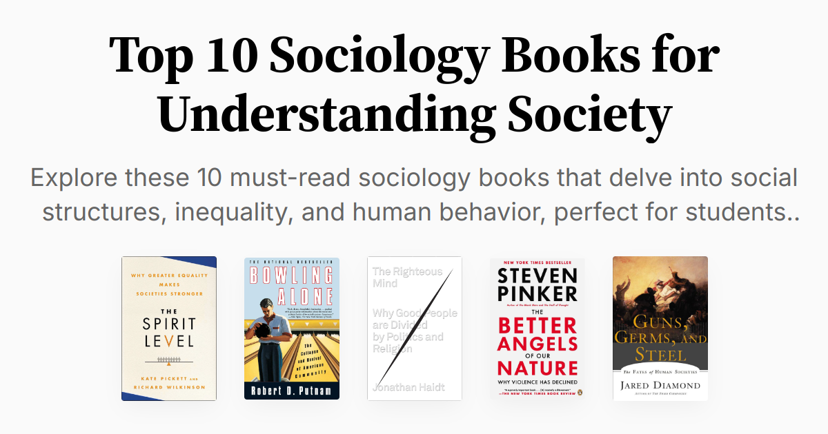 Top 10 Sociology Books for Understanding Society | Summary & Audio