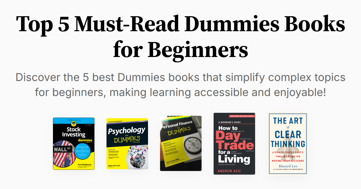 Top 5 Must-Read Dummies Books for Beginners | Summary & Audio
