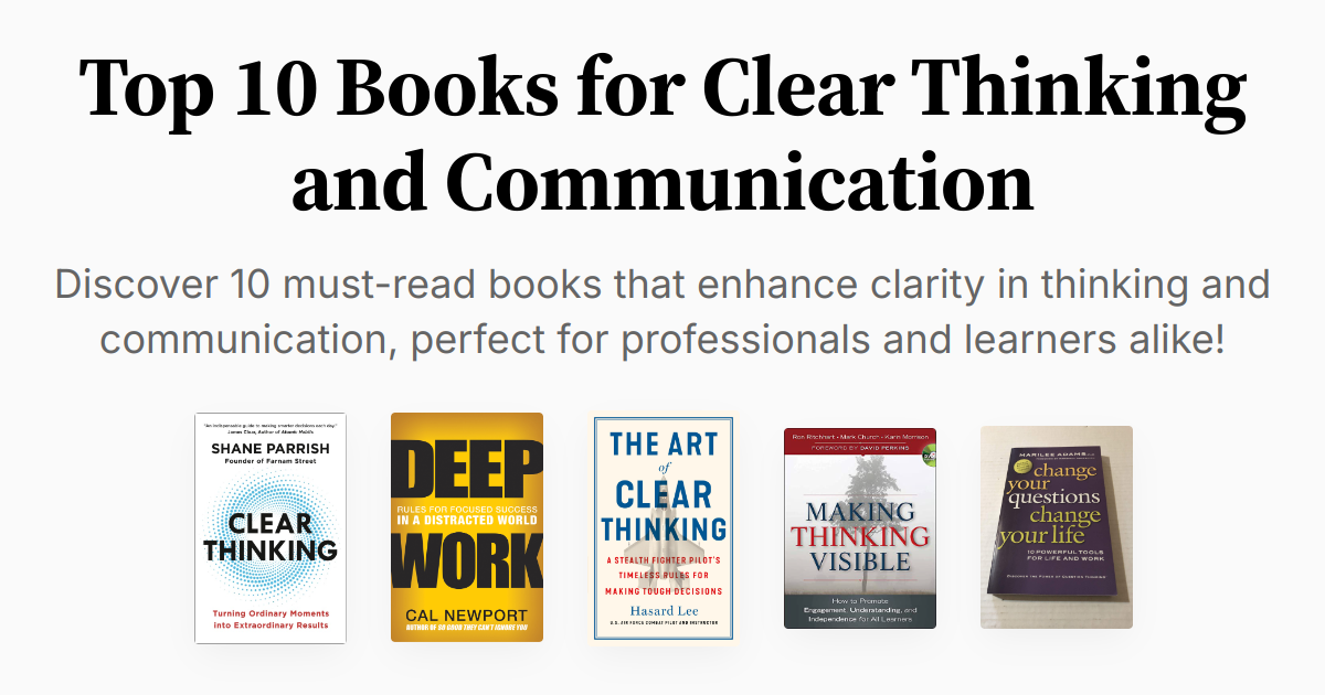 Top 10 Books for Clear Thinking and Communication | Summary & Audio