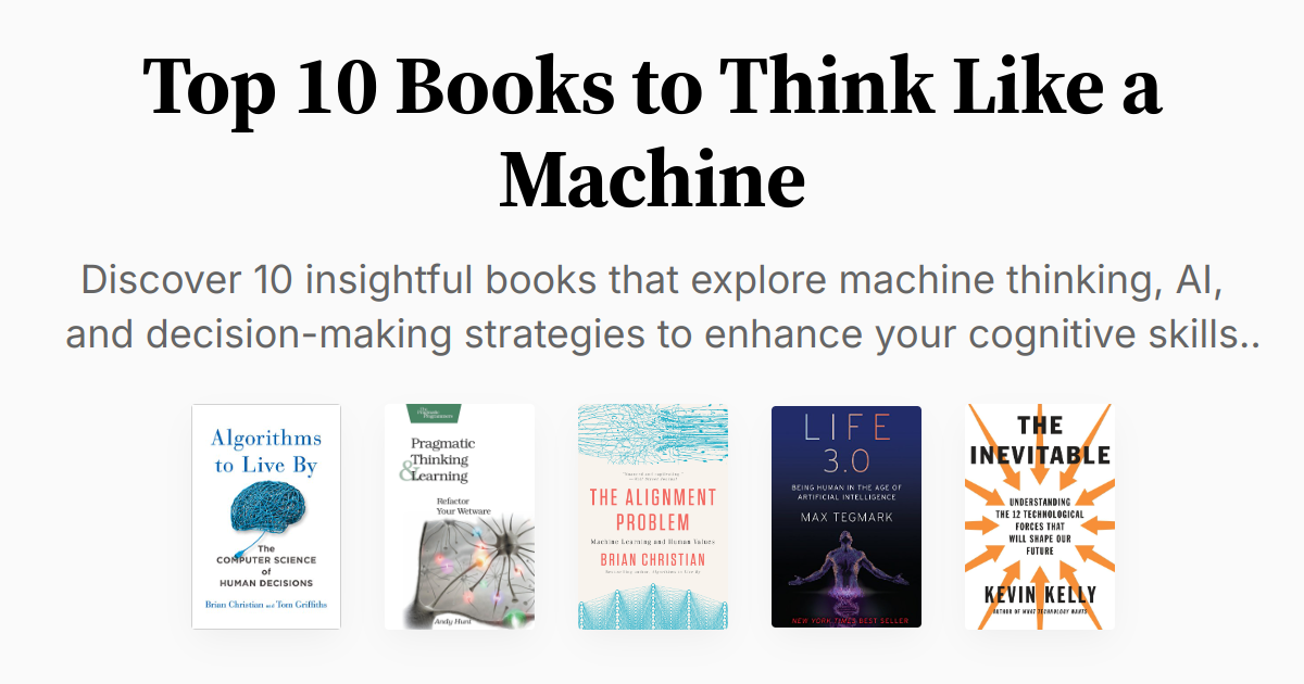 Top 10 Books to Think Like a Machine | Summary & Audio