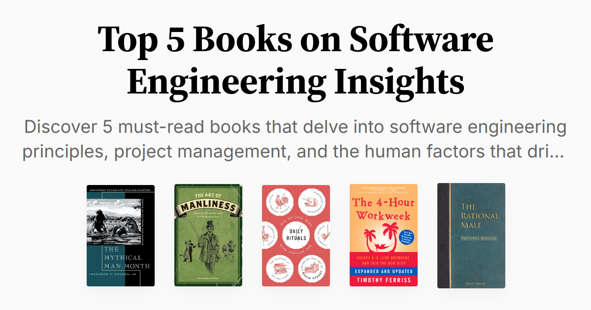 Top 5 Books on Software Engineering Insights | Summary & Audio