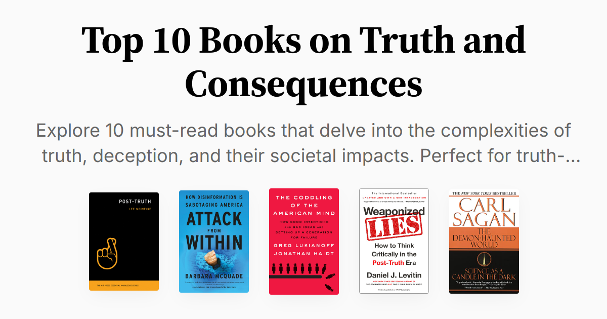 Top 10 Books on Truth and Consequences | Summary & Audio