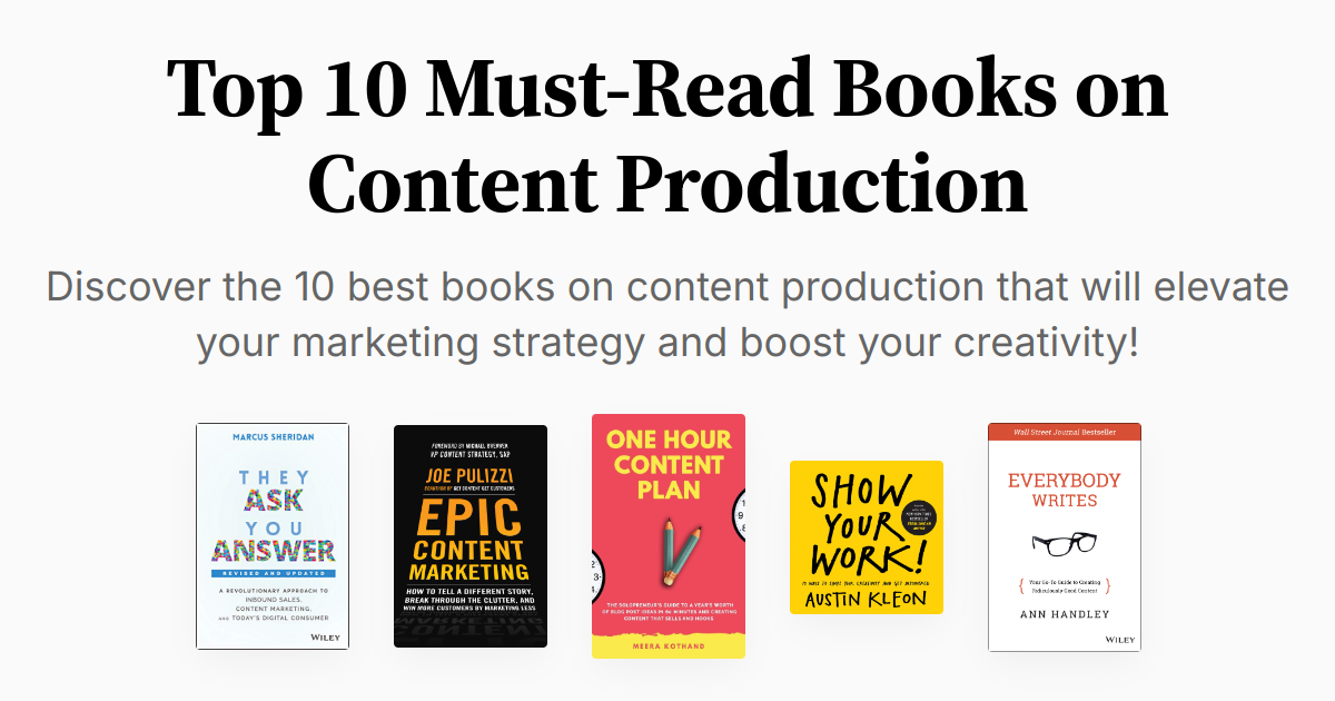 Top 10 Must-Read Books on Content Production | Summary & Audio