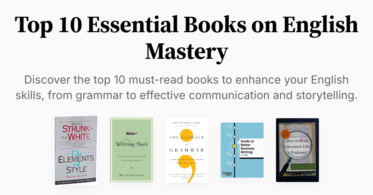 Top 10 Essential Books on English Mastery | Summary & Audio