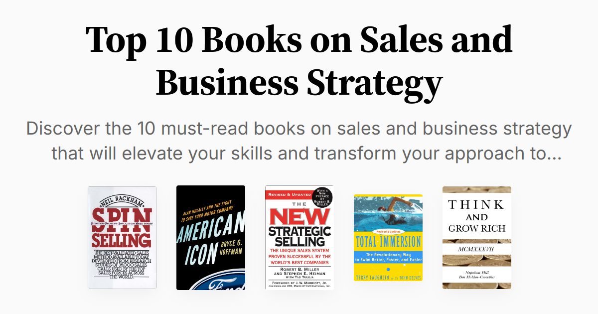 Top 10 Books on Sales and Business Strategy | Summary & Audio