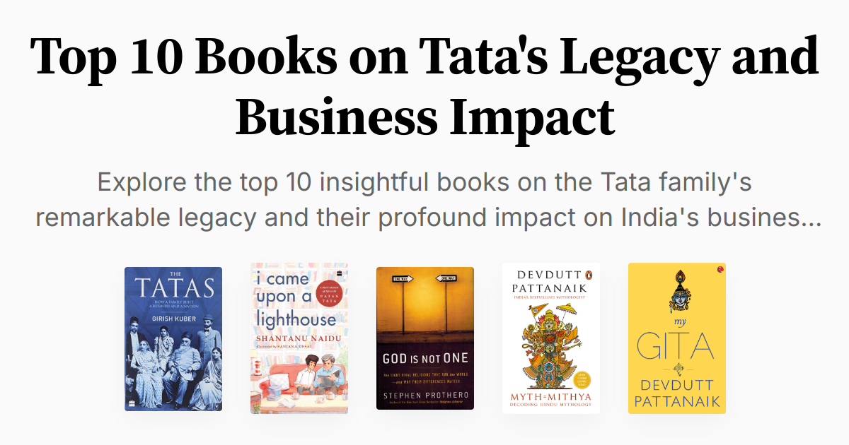 Top 10 Books on Tata's Legacy and Business Impact | Summary & Audio