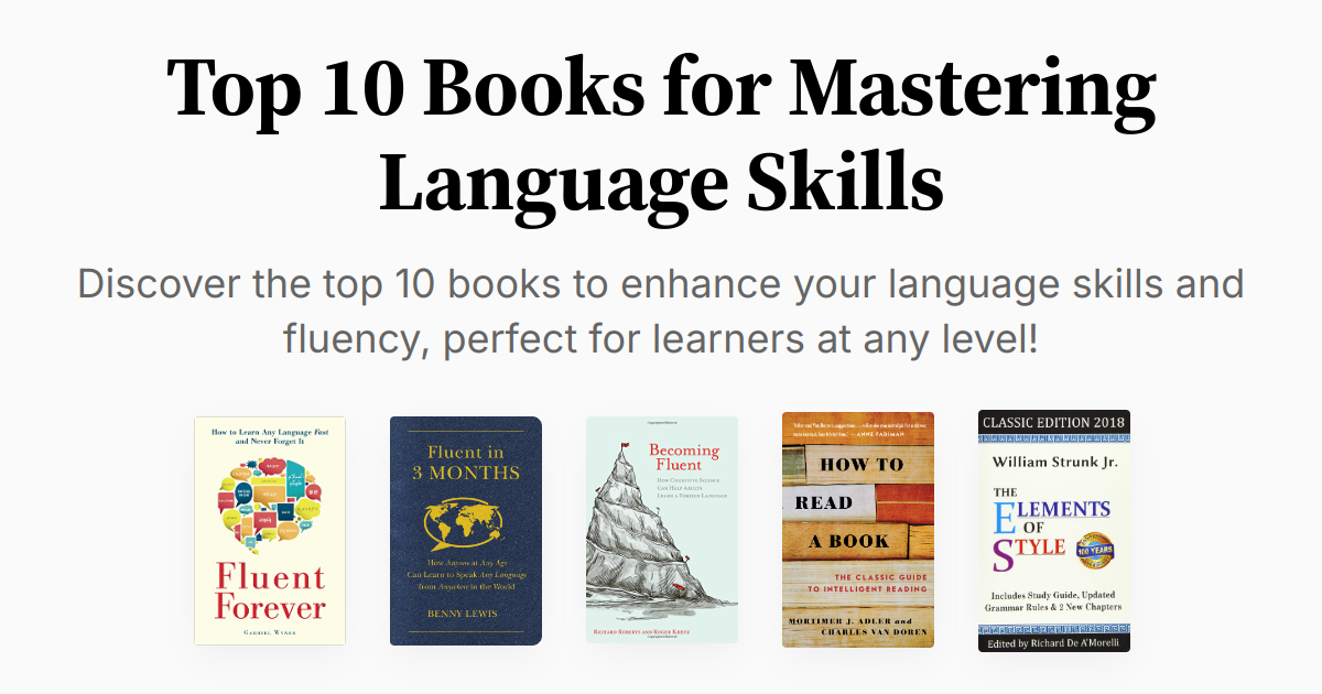 Top 10 Books for Mastering Language Skills | Summary & Audio