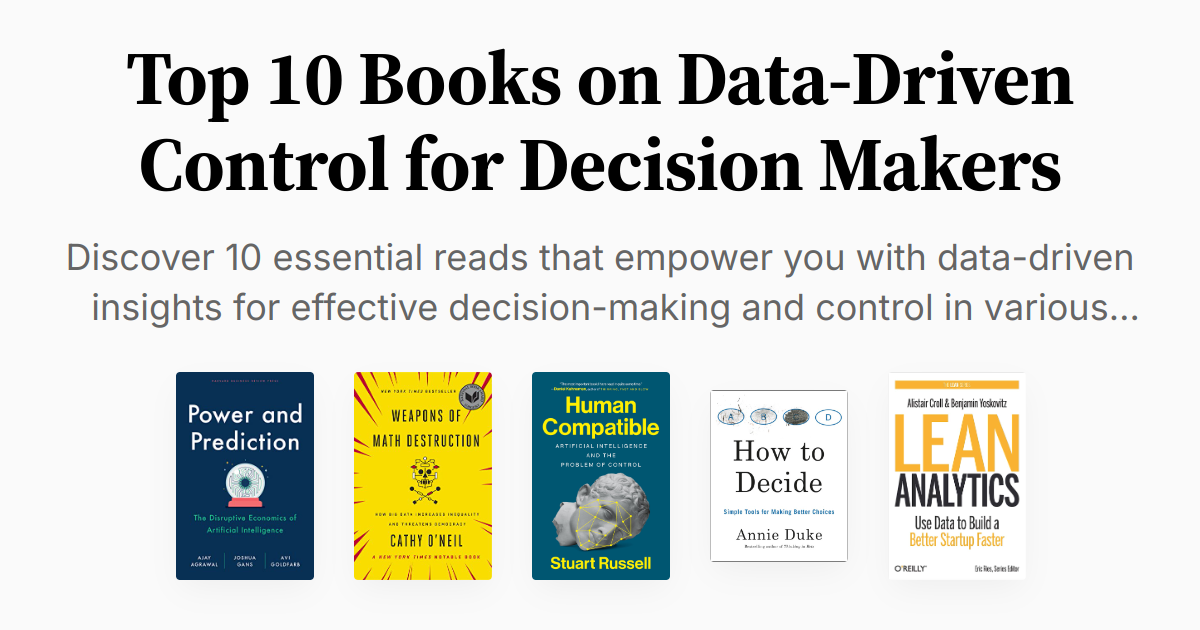 Top 10 Books on Data-Driven Control for Decision Makers | Summary & Audio